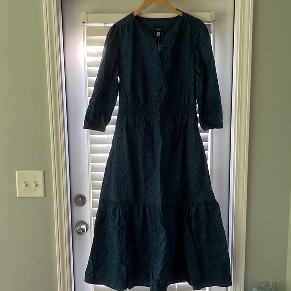 Joules | Dresses | Joules Womens Dark Teal Dress With Black Stars Maxi ...